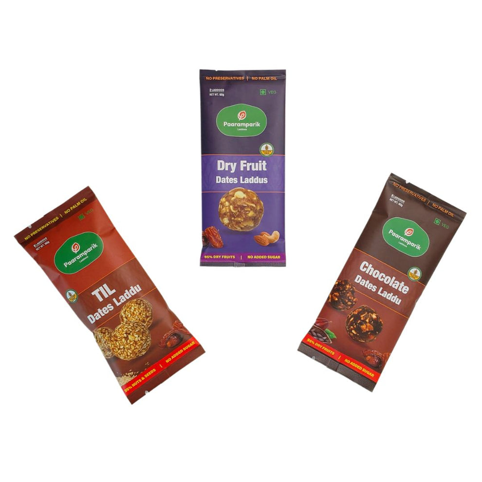 Stock Up on Dry Fruit Laddu Combo Packs from Paaramparik