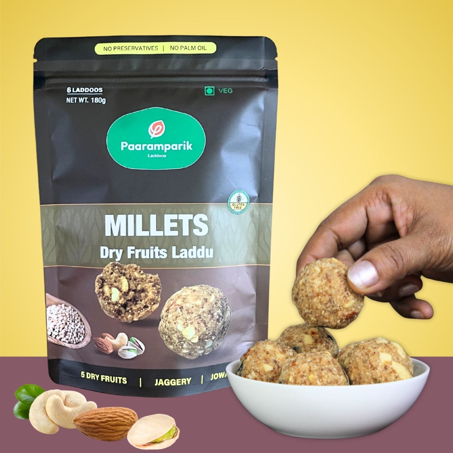 Indulge in Healthy Millet Laddu with Dry Fruits from Paaramparik